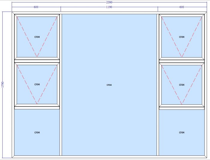 P4T2418 Aluminium Top Hung Window - Firo